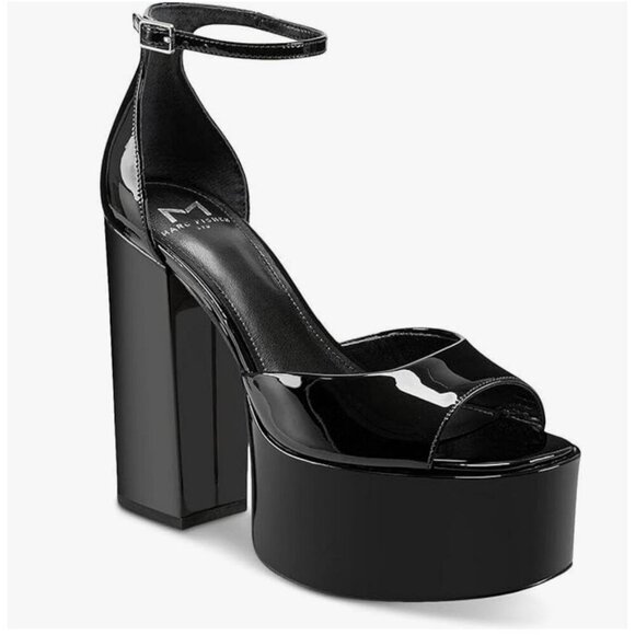 Marc Fisher | Shoes | Marc Fisher Black Patent Leather Platform Heels ...